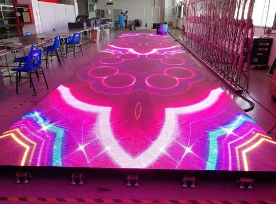 Lightweight Indoor/Outdoor LED Floor Tile Screen RGB Color Changing ...